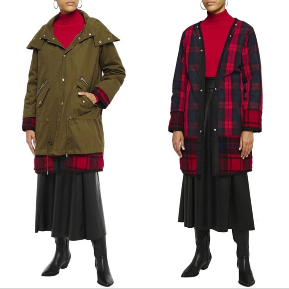 Maje | Jackets & Coats | Maje Gapo Jacket Coat Green Plaid Size | Poshmark